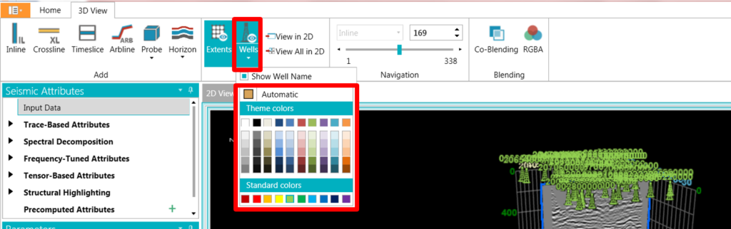 How to apply multiple seismic attributes in 3D view using GVERSE ...