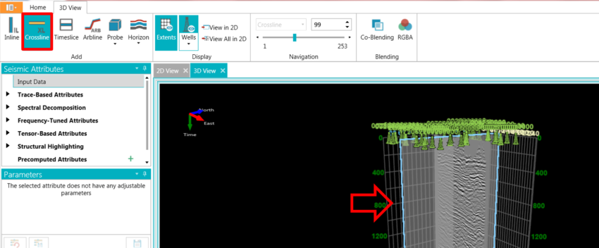 How to apply multiple seismic attributes in 3D view using GVERSE ...
