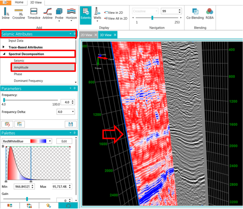 How to apply multiple seismic attributes in 3D view using GVERSE ...